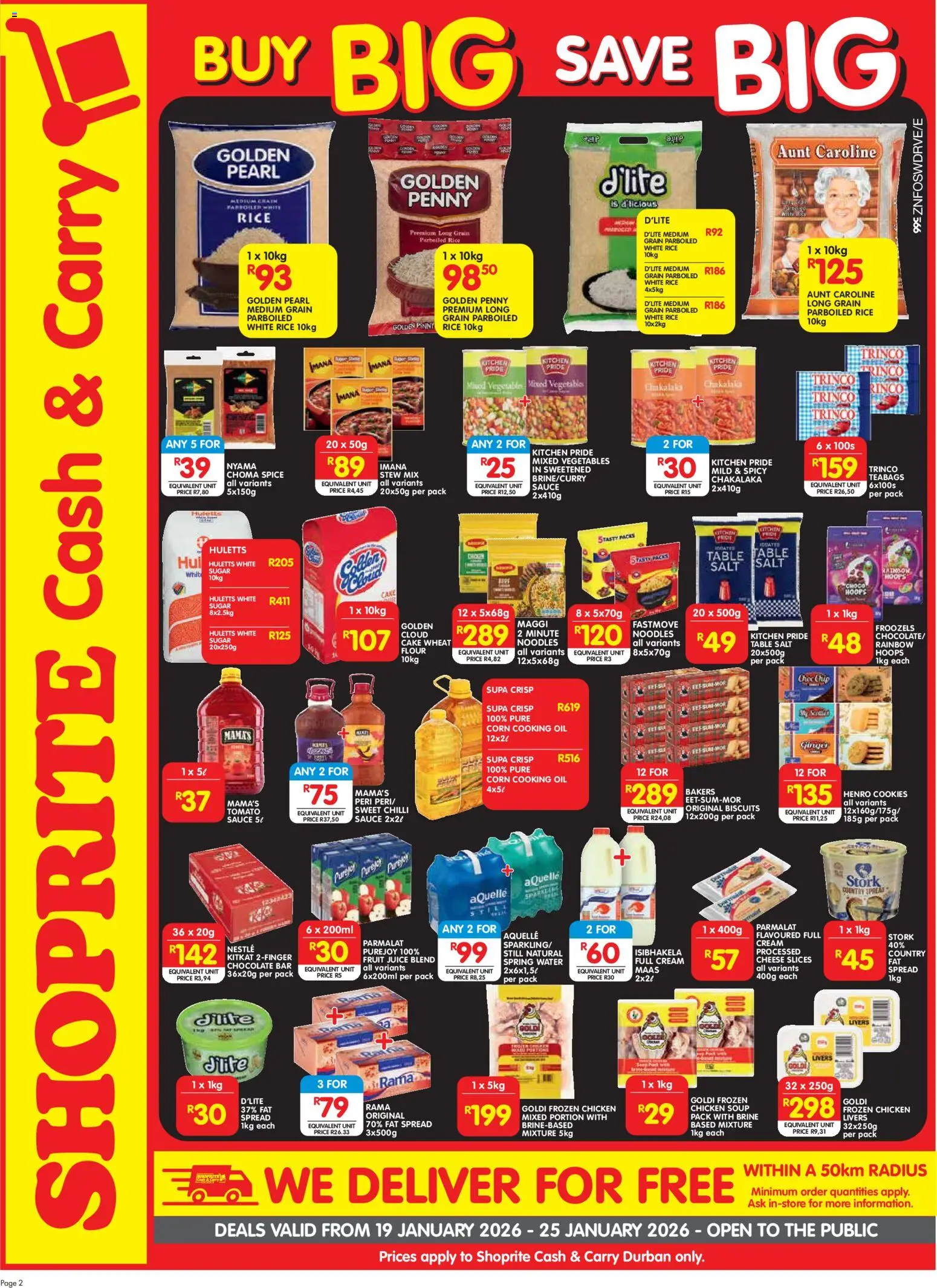 Shoprite - Kwazulu-Natal - Cash & Carry Price Drop Durban (19/01/2026 ...