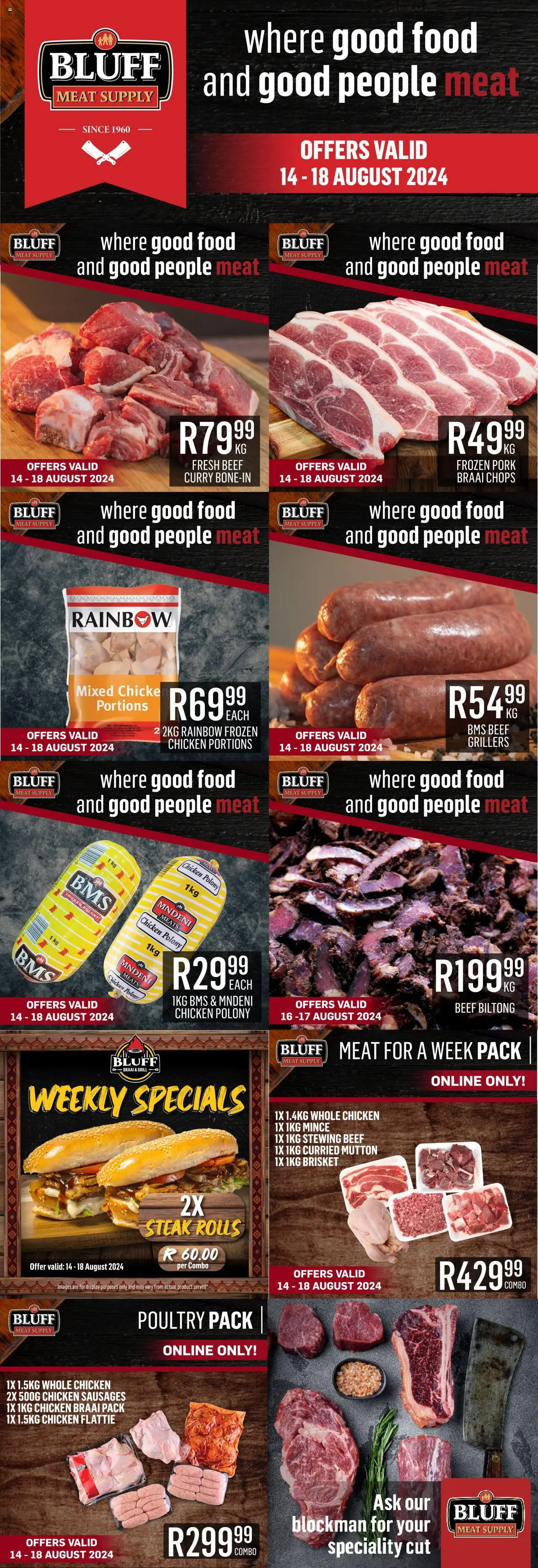 Bluff Meat Supply - Weekly Specials (14/08/2024 - 18/08/2024) Online