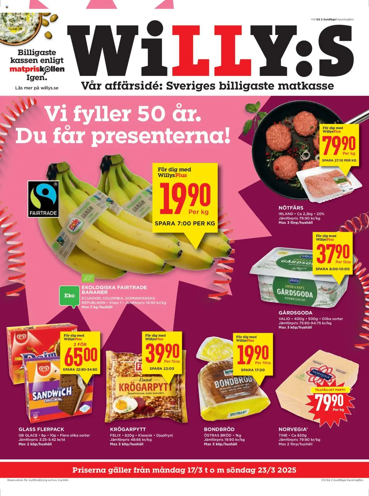 Willys - erbjudanden från 17/03/2025 > reklamblad