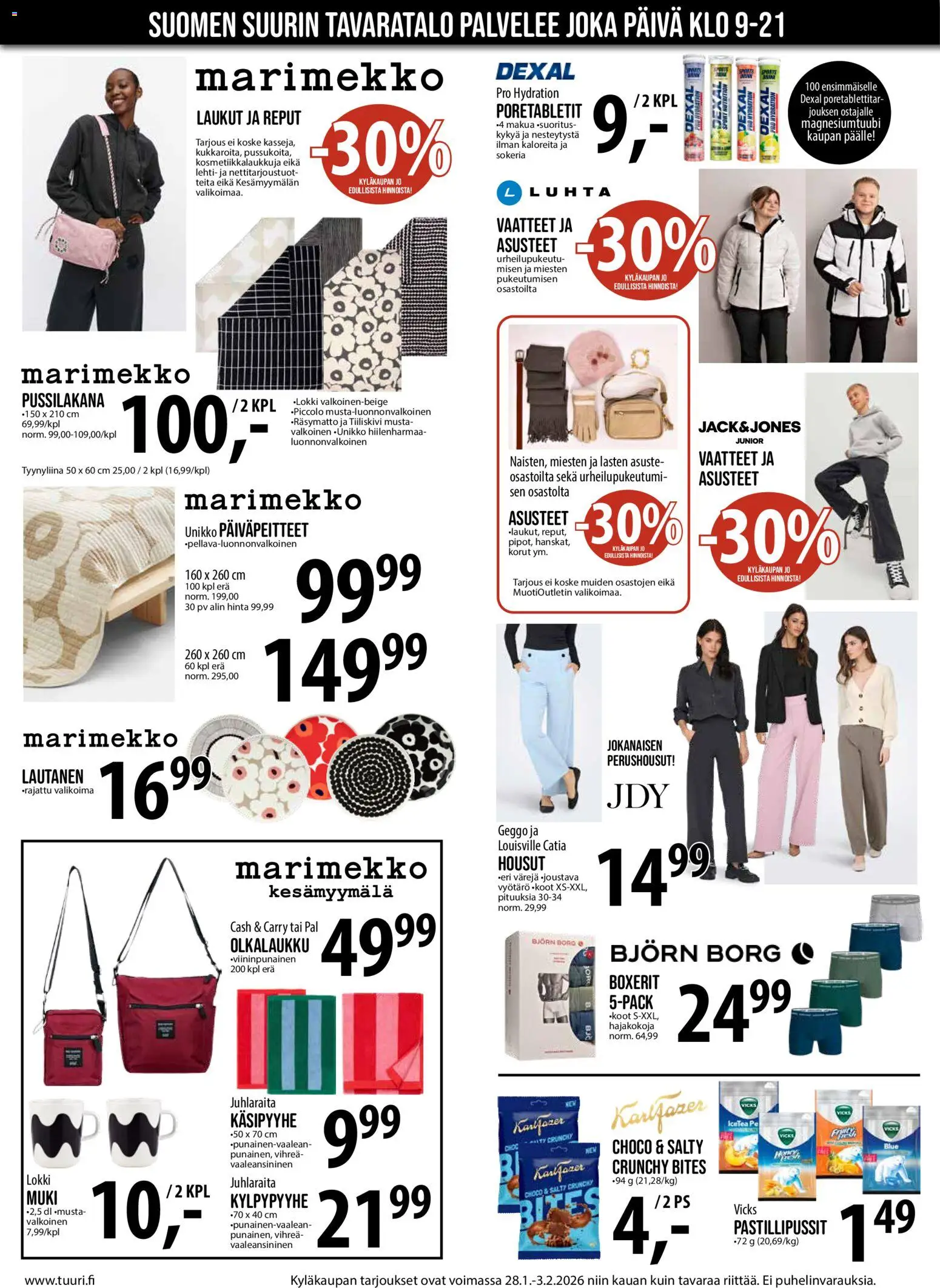 Tuuri tarjoukset 28/01/2026 alkaen || Nykyinen tarjous
