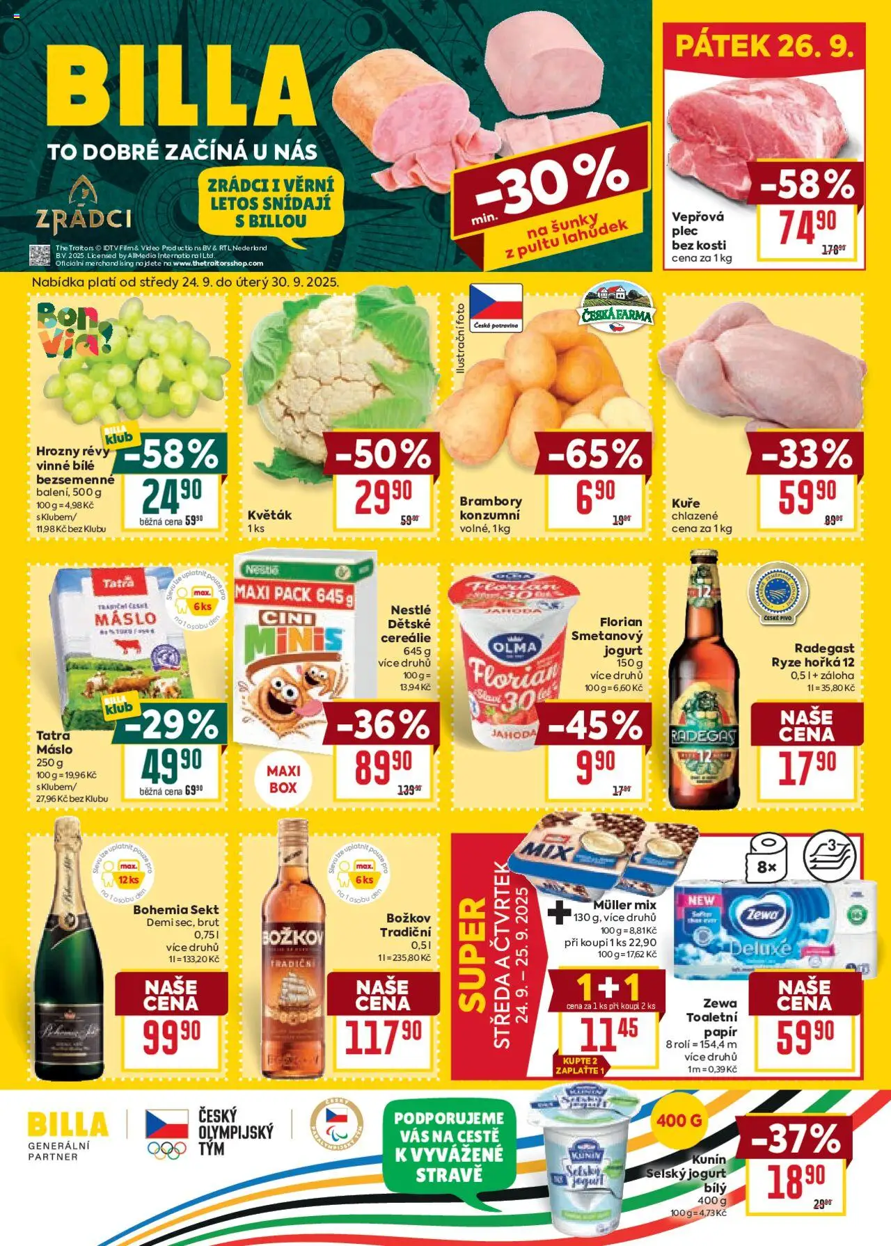 Billa leták od 24.09.2025 + Akce příští týden