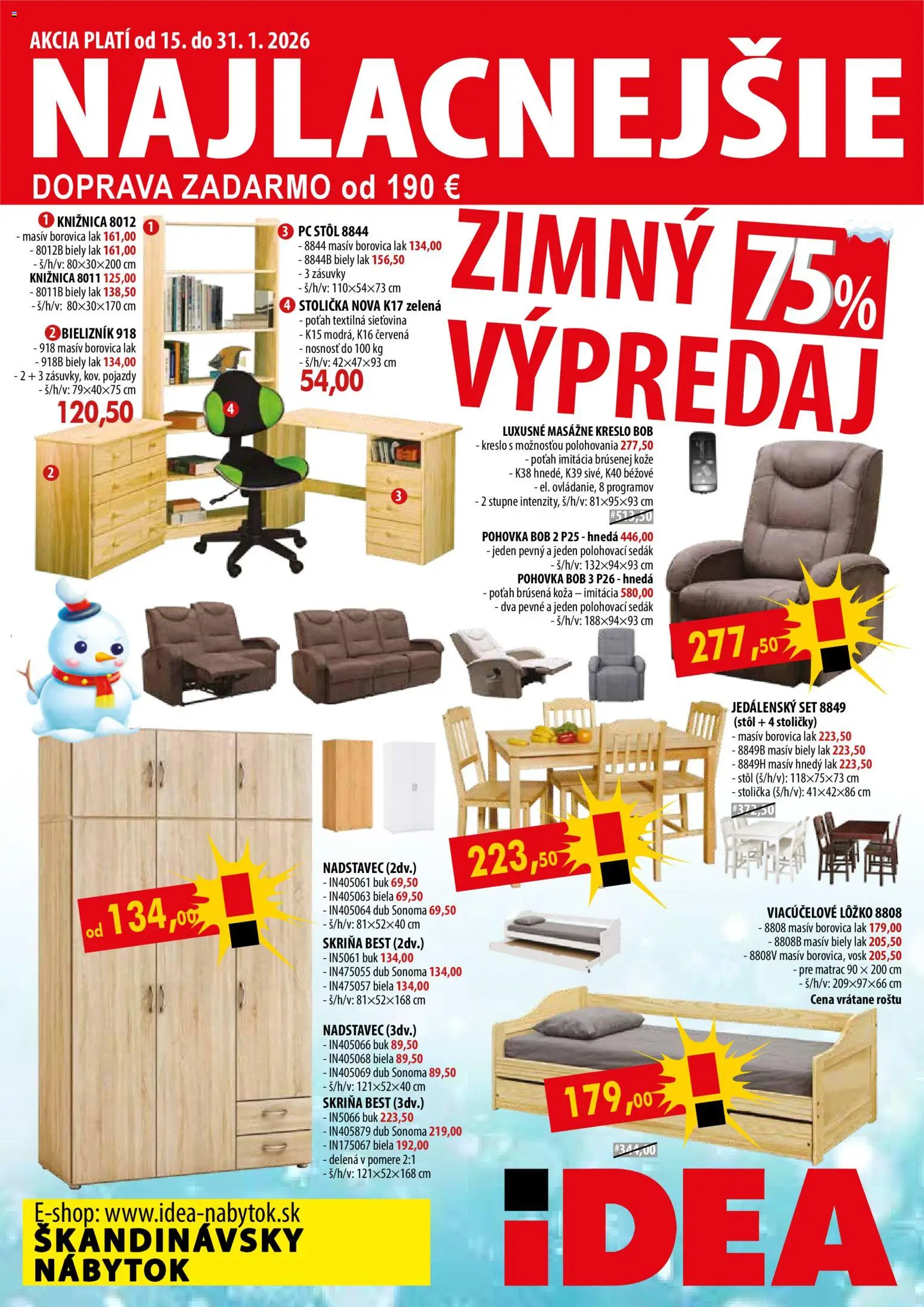 IDEA nábytok leták od 15.01.2026 » aktuálna zľava