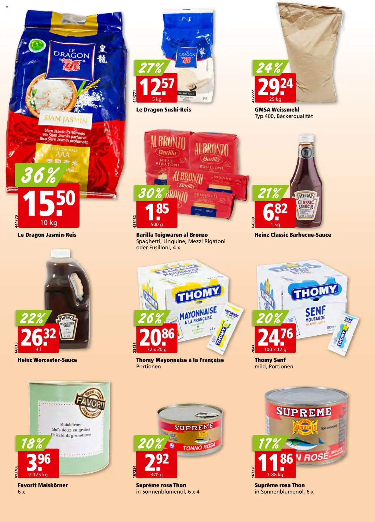 Aligro Aktionen Schlieren, Gossau SG, Frauenfeld, Rapperswil-Jona, Sargans, Bern, Brüttisellen ...