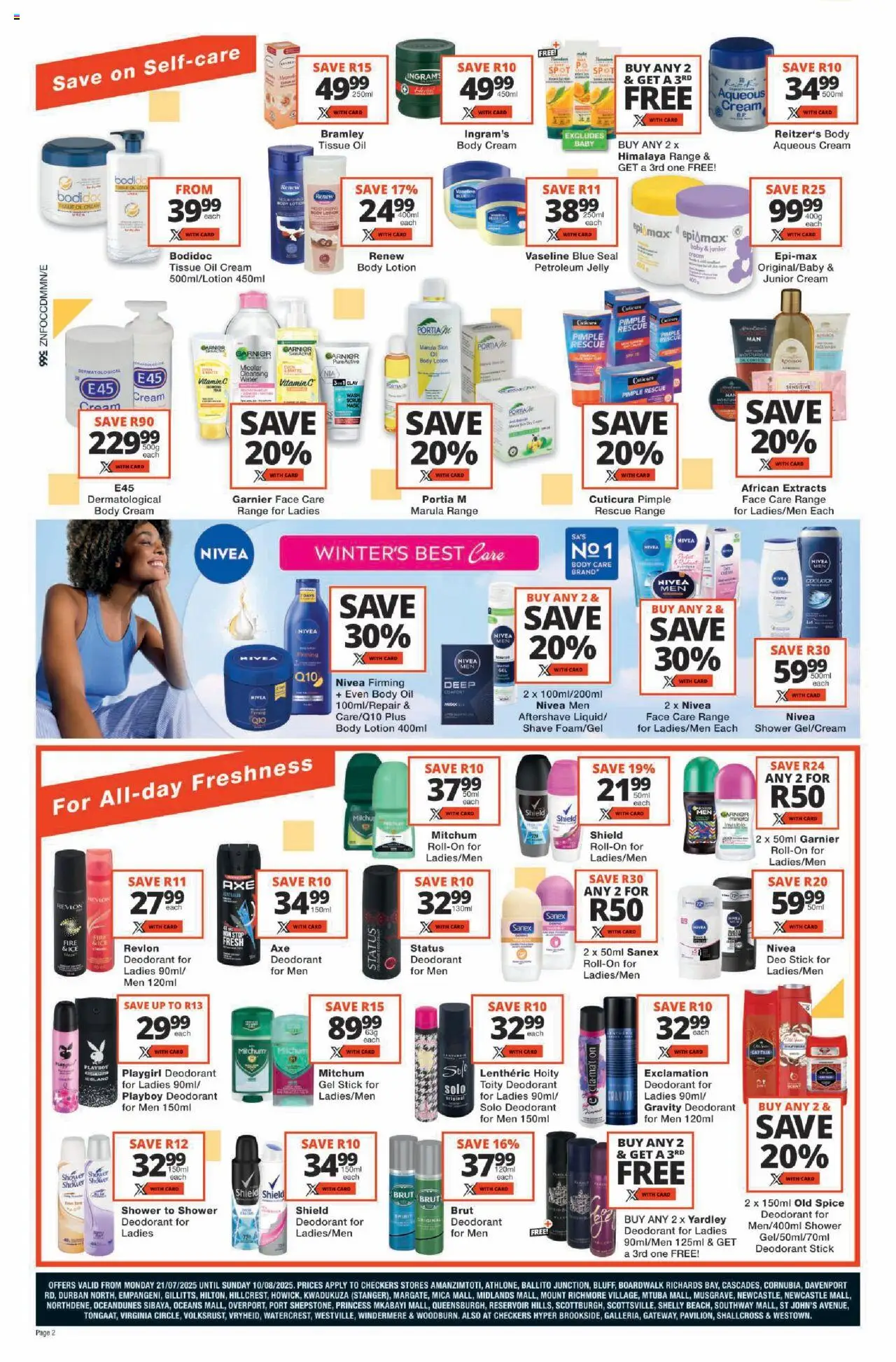 Checkers KwaZulu-Natal - Personal Care Promotion (21/07/2025 - 10/08 ...