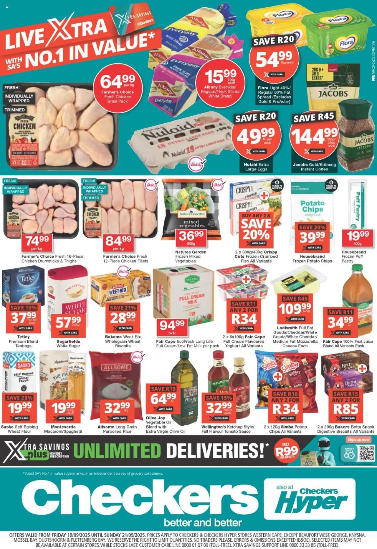 Checkers - Western Cape - Xtra Savings Deals (19/09/2025 - 21/09/2025 ...