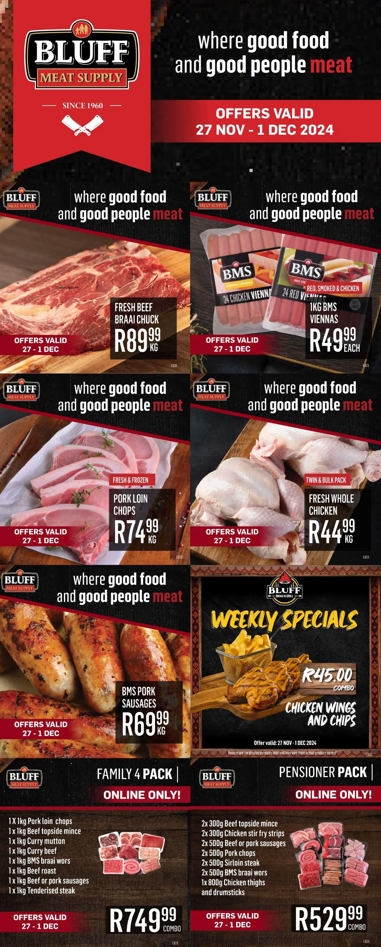 Bluff Meat Supply - Weekly Specials (27/11/2024 - 01/12/2024) Online