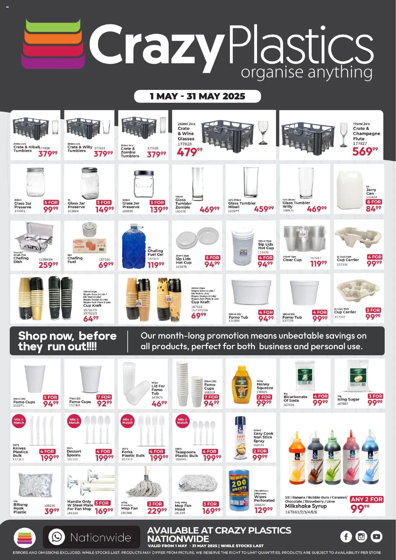 Crazy Plastics Potchefstroom specials | May 2025 catalogue