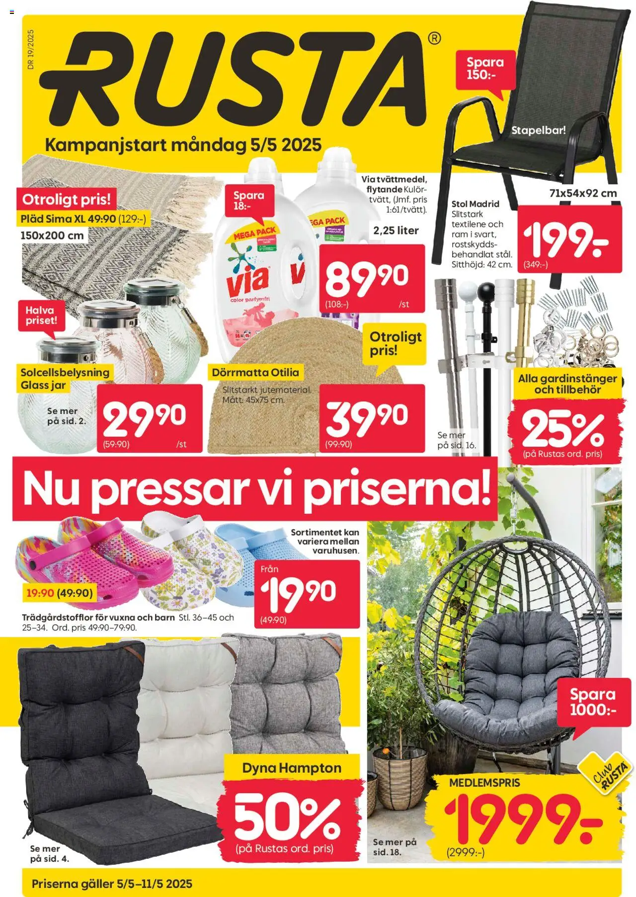 Rusta reklamblad 05/05/2025 > annonsblad nästa vecka