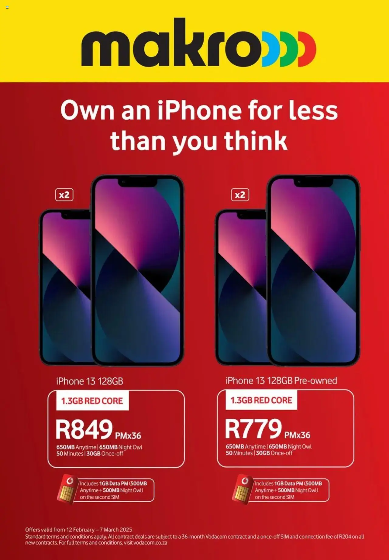 Makro - Vodacom iPhone (12/02/2025 - 07/03/2025) Online