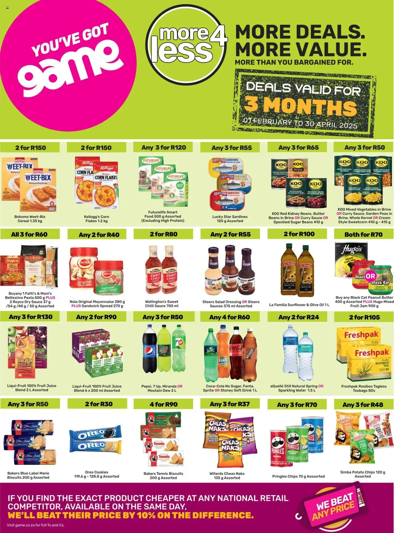 Game - More 4 Less starting 01/02/2025 > new specials