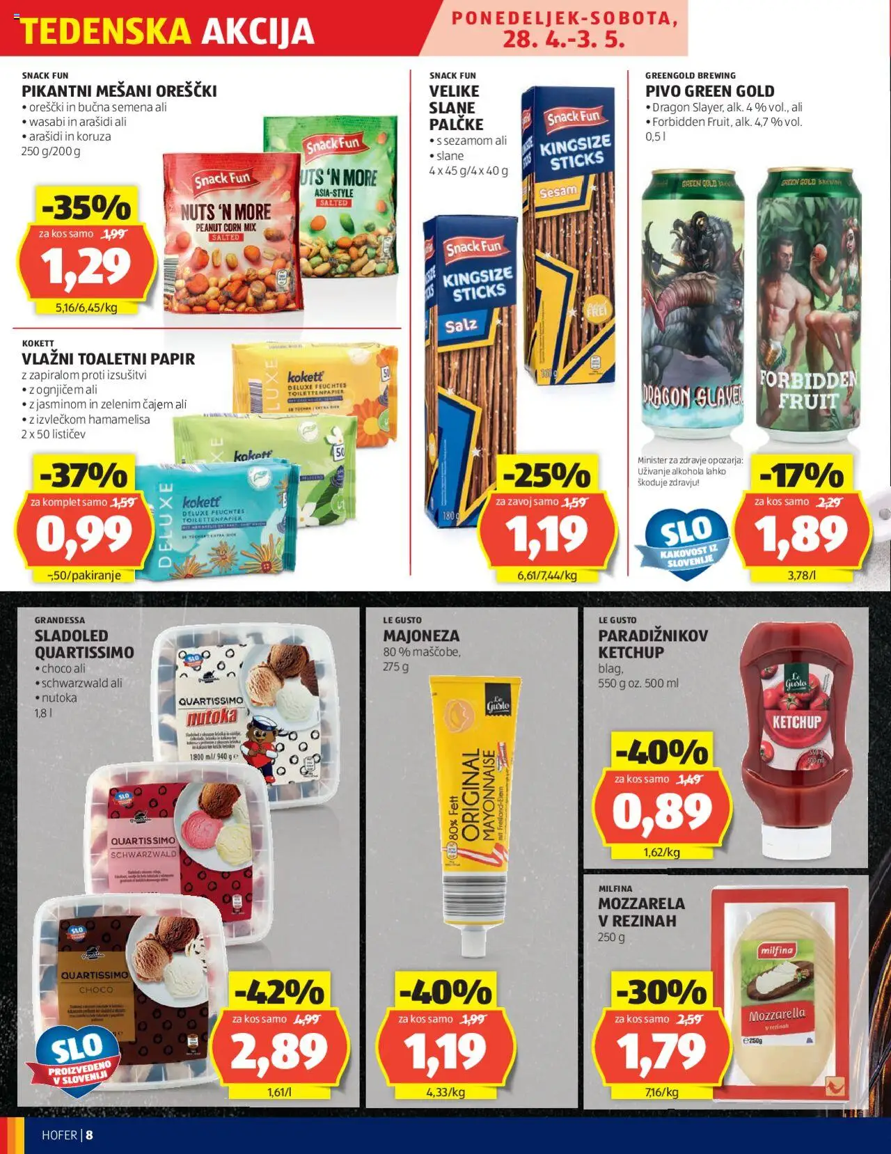 Koruza Hofer Razprodaje, ponudbe in cene