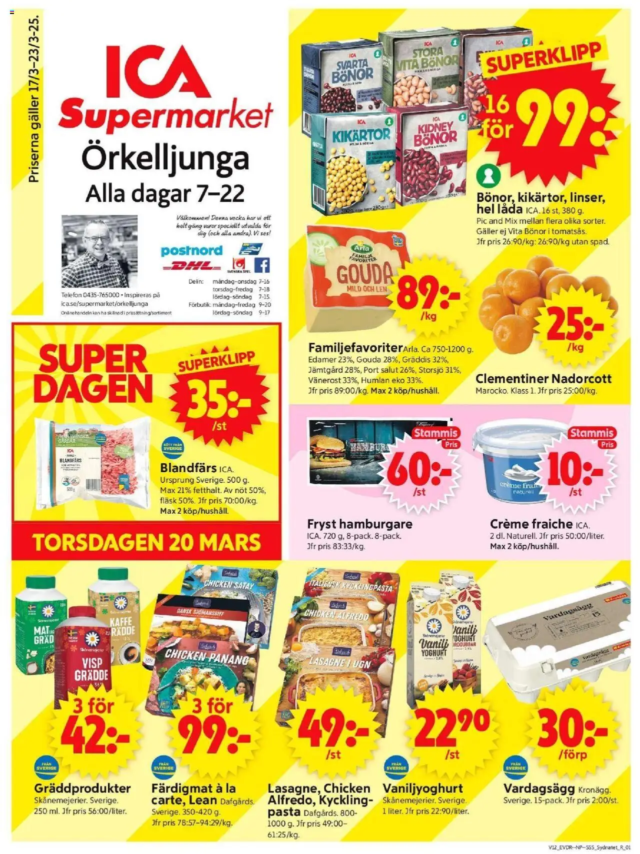 ICA Supermarket - Örkelljunga från 17/03/2025 > reklamblad