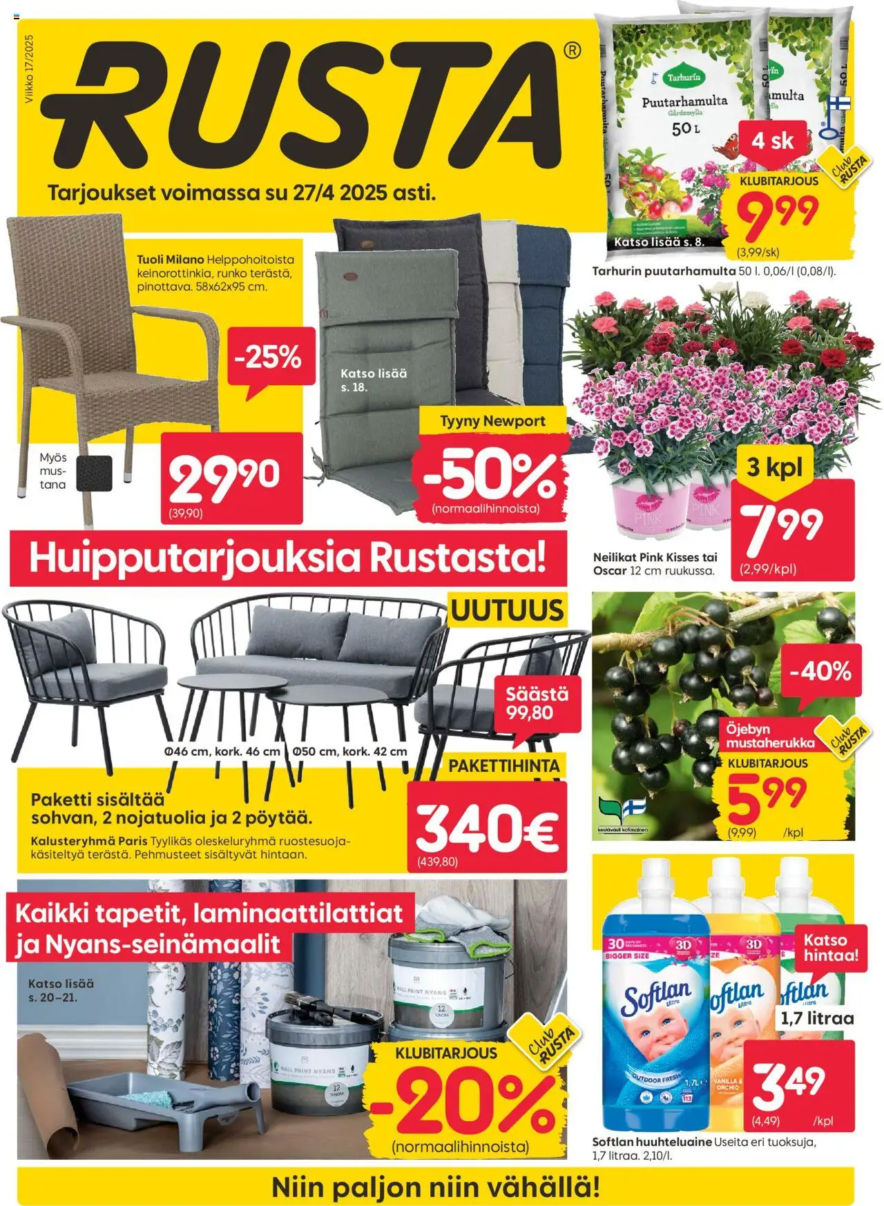 RUSTA tarjoukset uusin 21/04/2025 || Tarjouslehti, kuvasto
