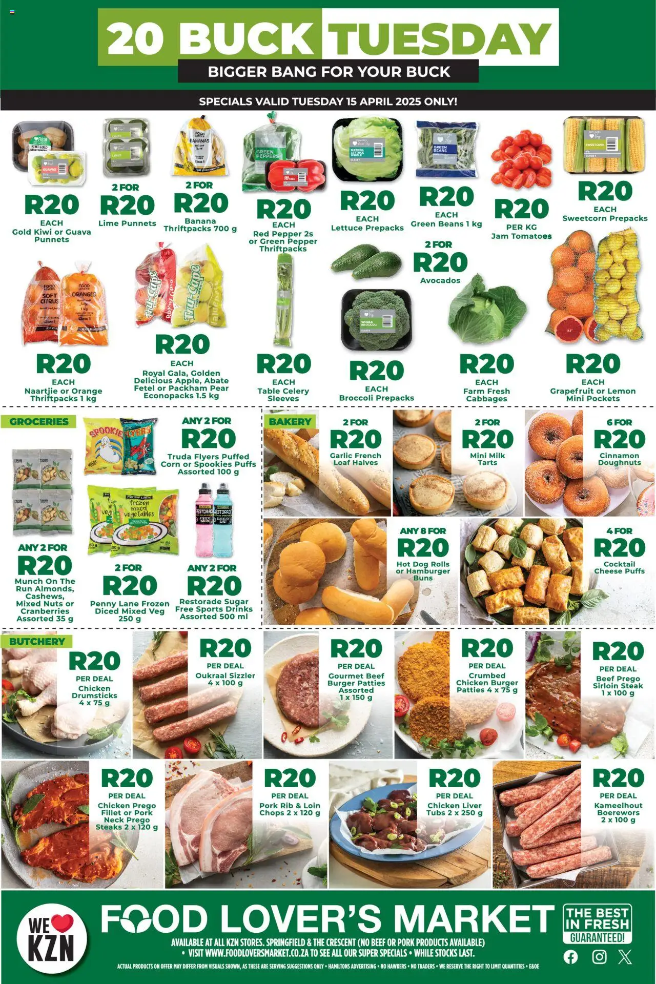 Food Lover's Market - KwaZulu-Natal – R20 Buck Tuesday (15/04/2025 - 15/04/2025) Online