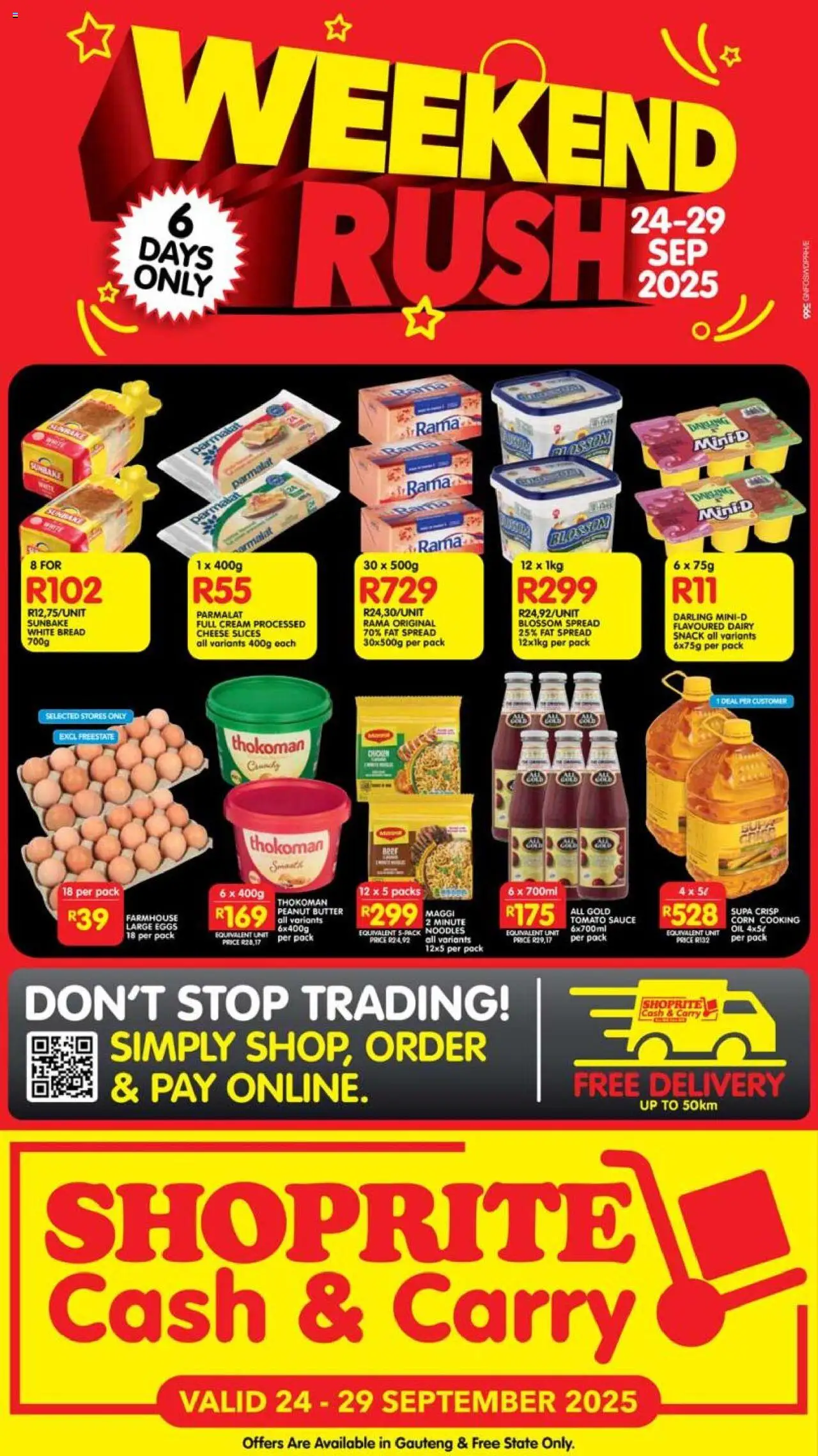Shoprite Gauteng - Cash & Carry Weekend Rush (24/09/2025 - 29/09/2025 ...