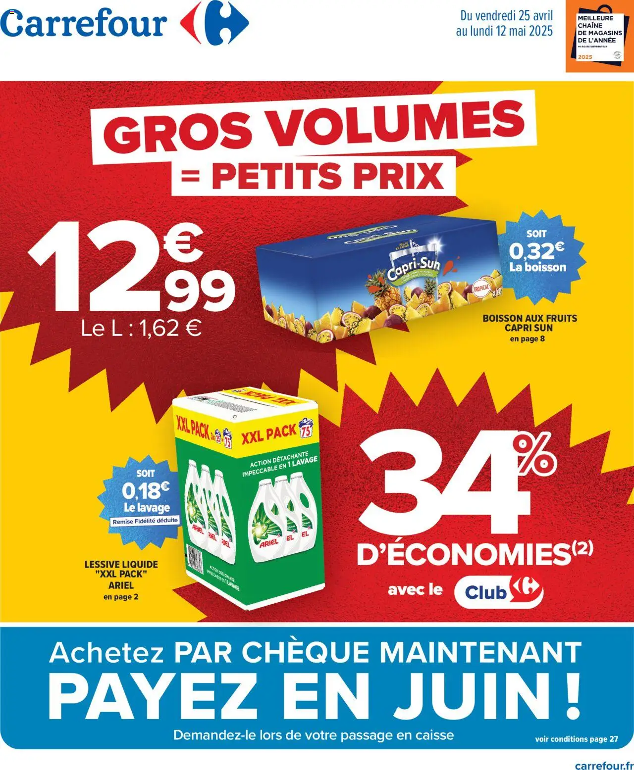 Carrefour Gros volumes = petits prix à partir du 25/04/2025 - promo en ligne