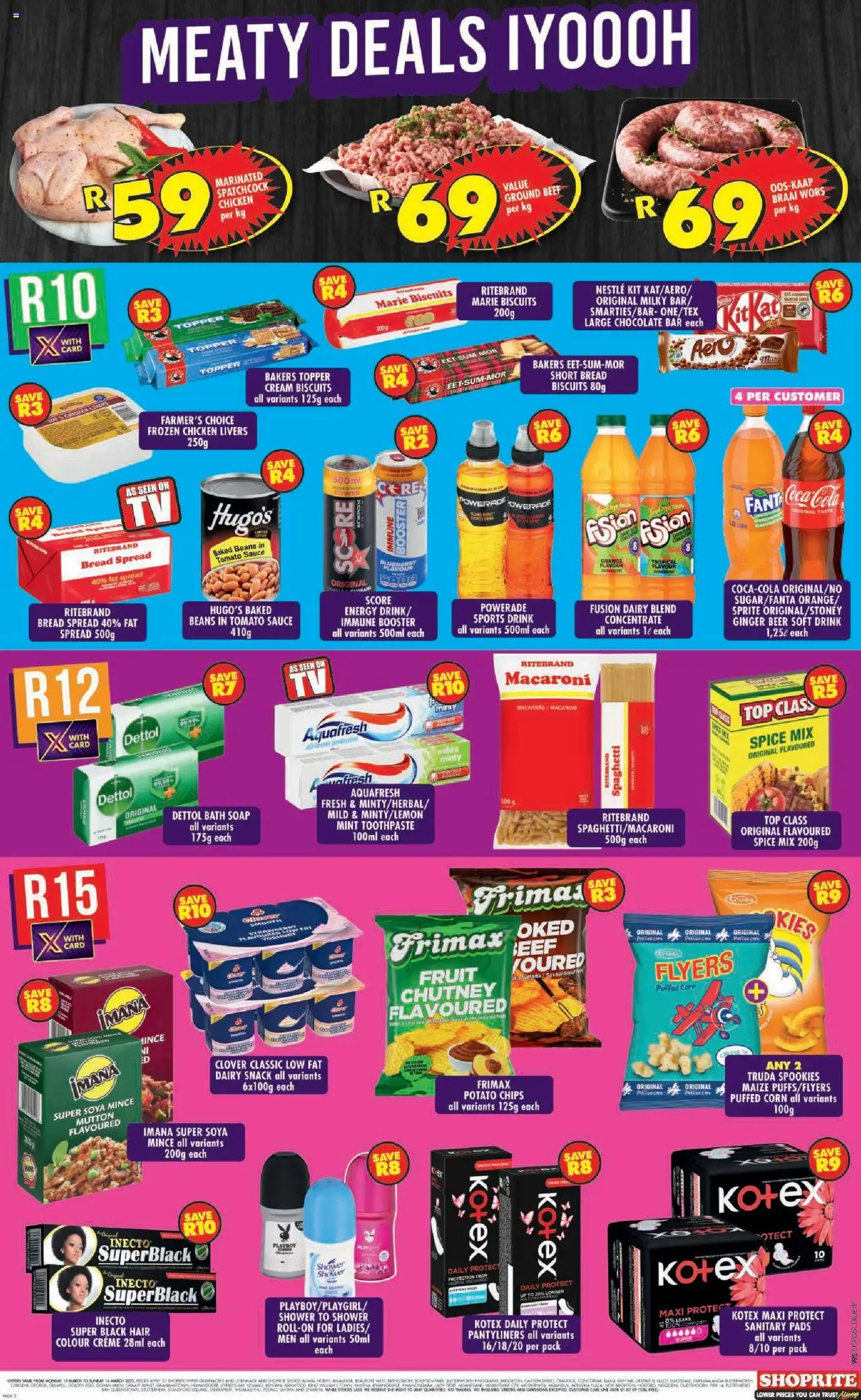 Chocolate price at Shoprite