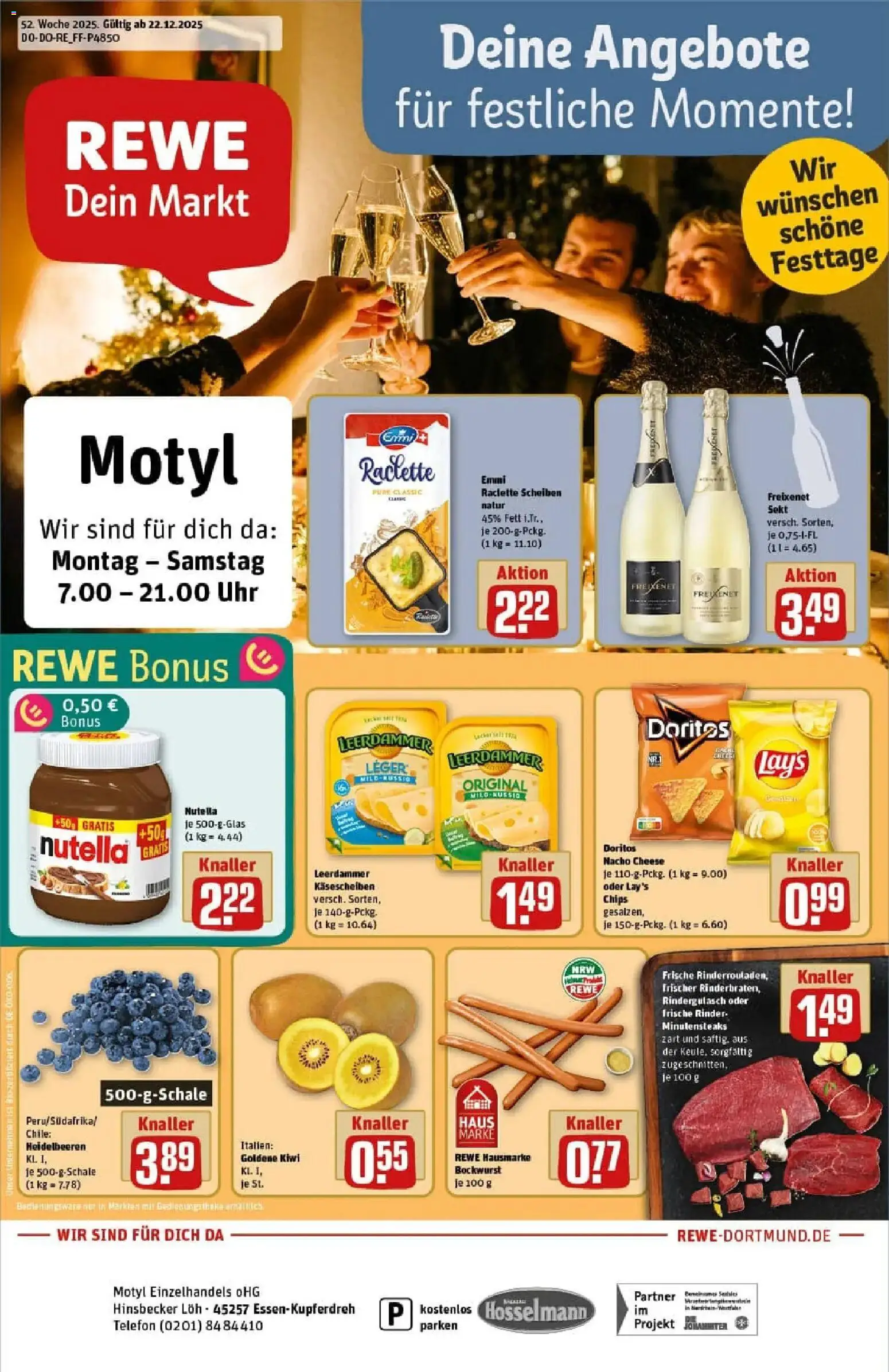 REWE Prospekt ab 22.12.2025 zum Blättern » Angebote