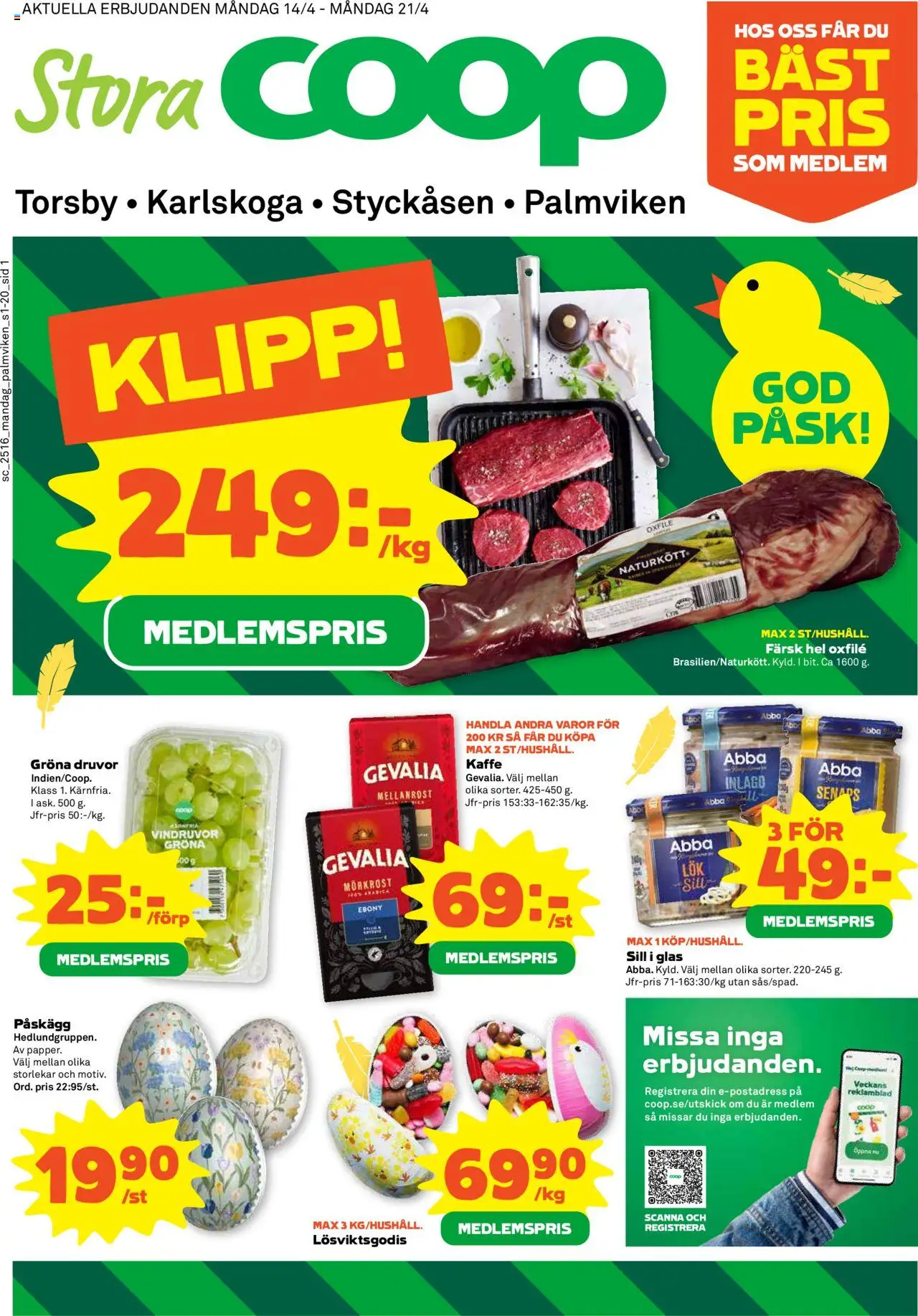 Stora Coop - erbjudanden från 14/04/2025 > reklamblad