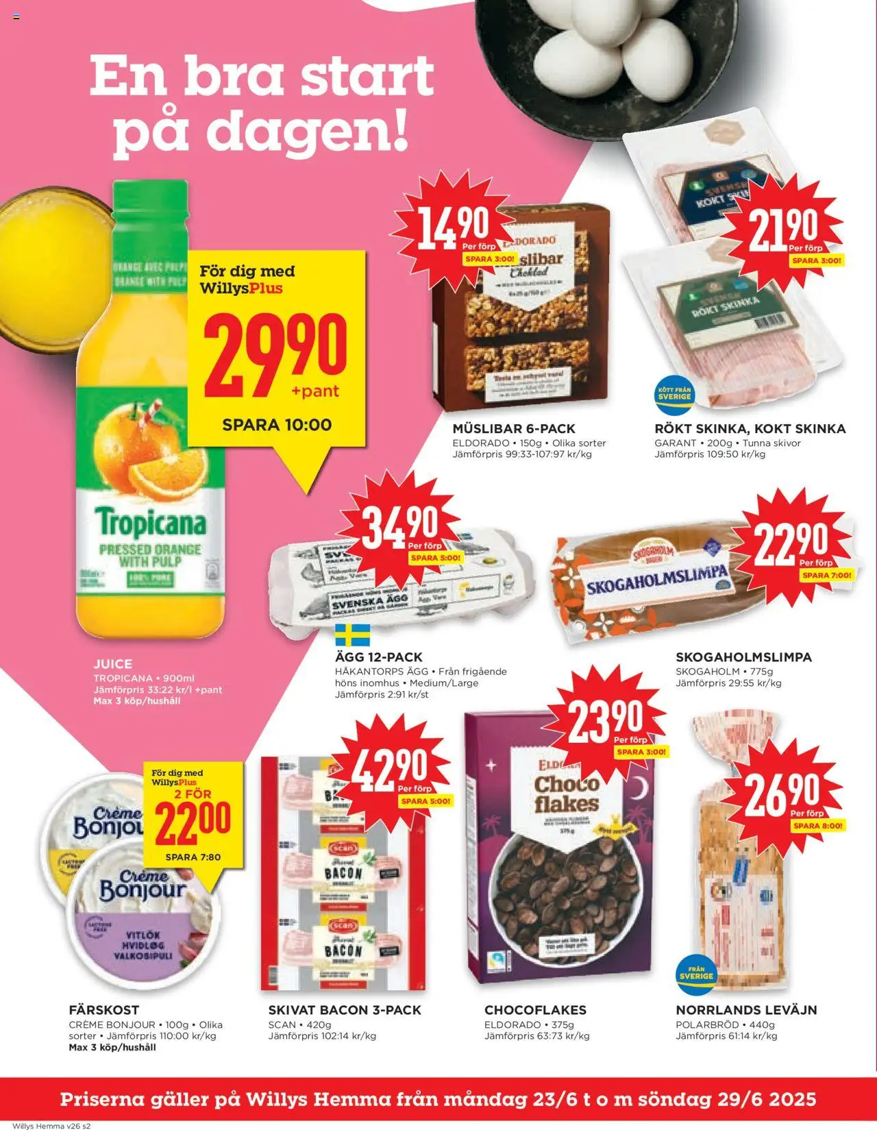 Willys - erbjudanden Hemma från 23/06/2025 > reklamblad