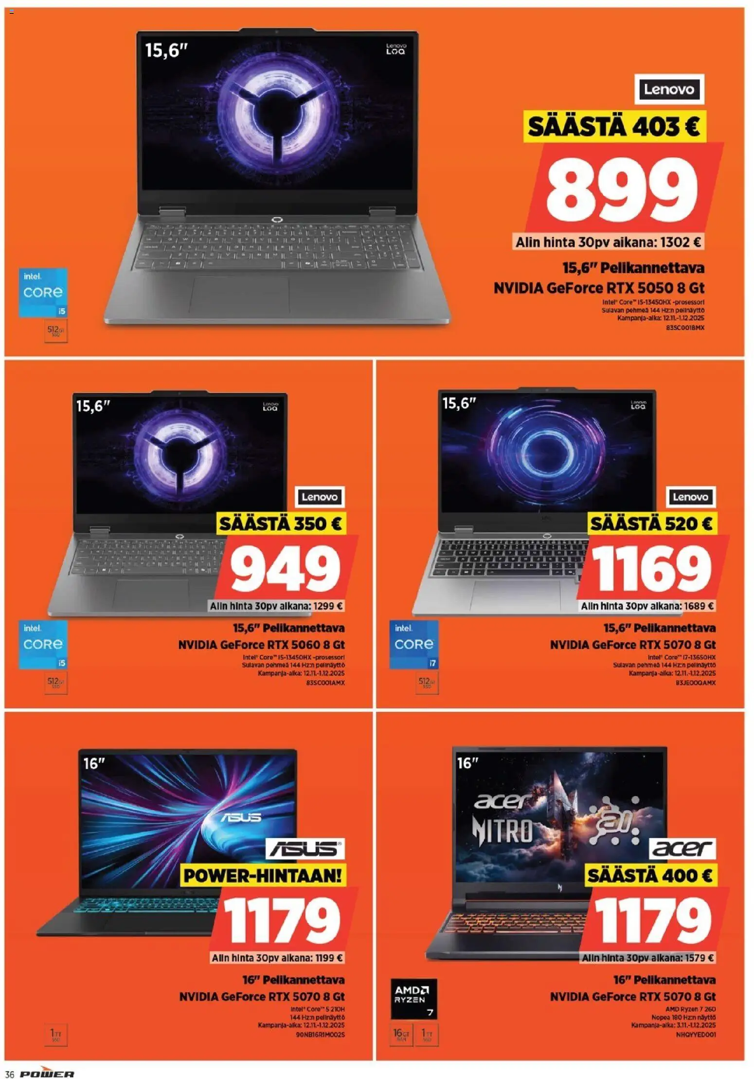 Power Black Week 12/11/2025 Tarjoukset ⚡ Black Friday