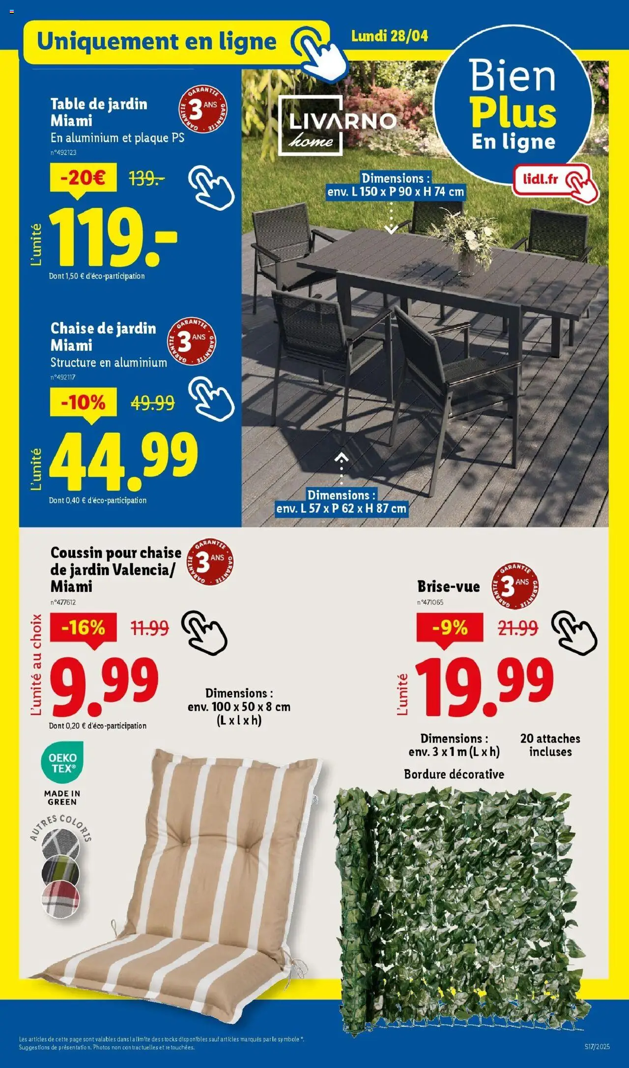 LIDL Table de jardin en promotion・Mai 2025