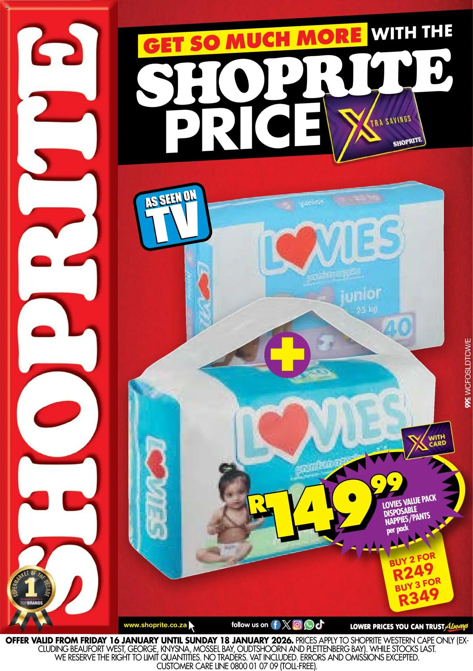Shoprite - Western Cape - Lovies January Price (16/01/2026 - 18/01/2026 ...