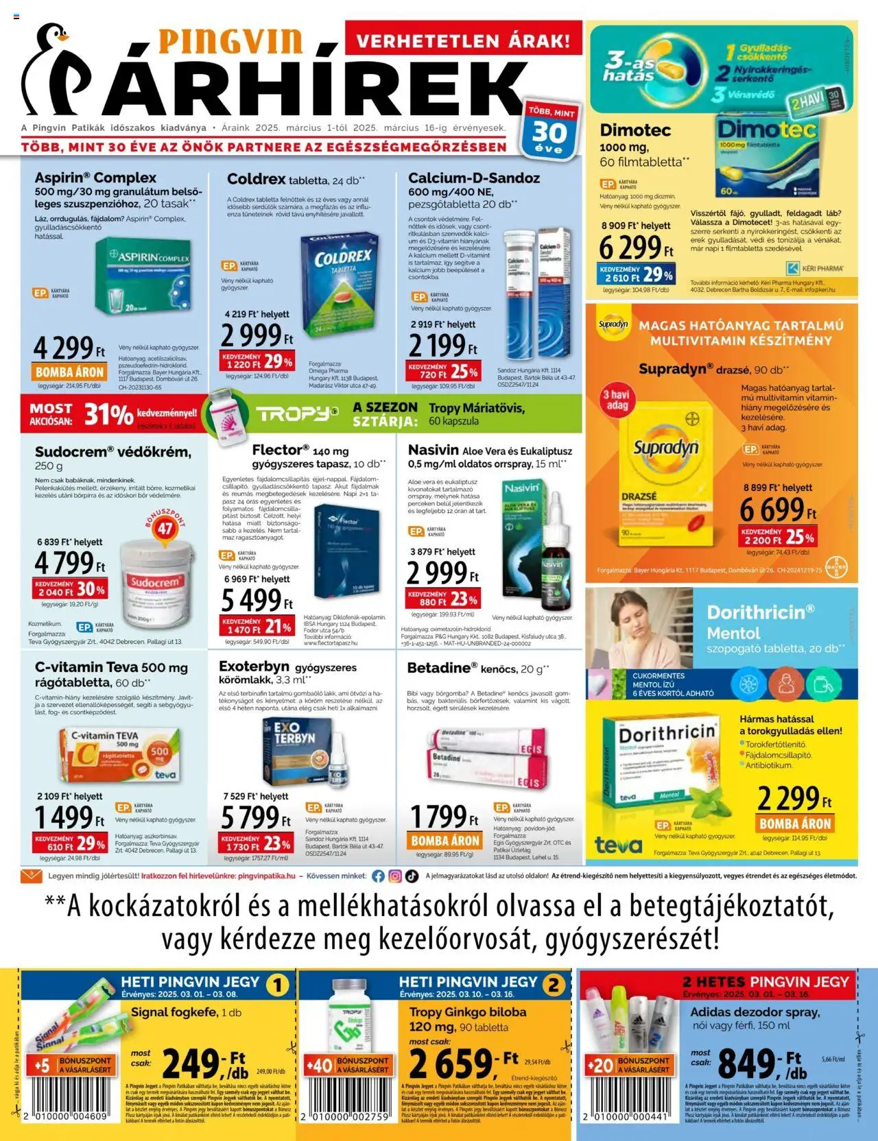 Akciós újság új Pingvin Patika - 2025.03.01. -tól/töl ⏳