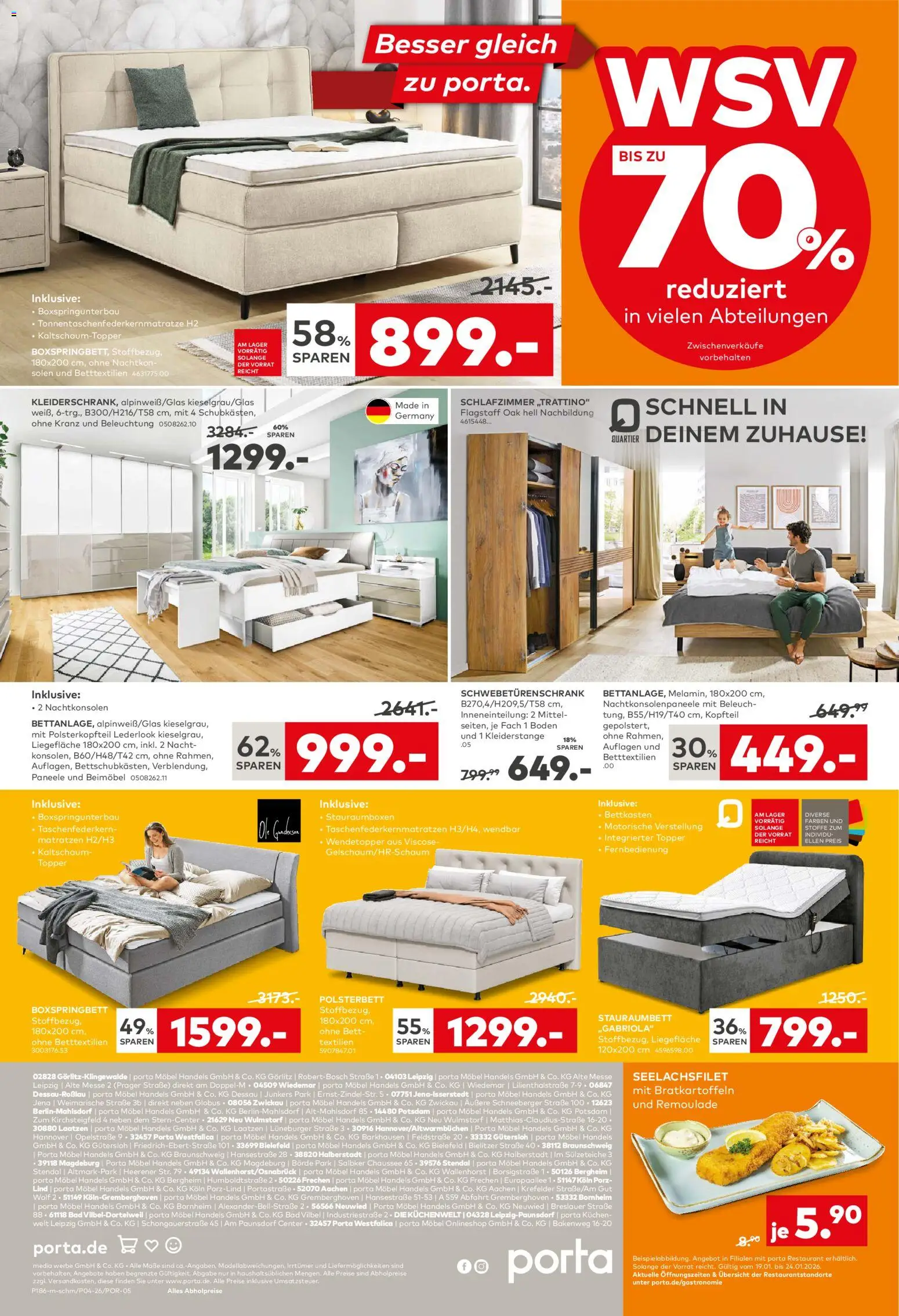 Porta! Bis zu 70% auf Möbel sparen beim WSV - Berlin (ab 18.01.2026 ...