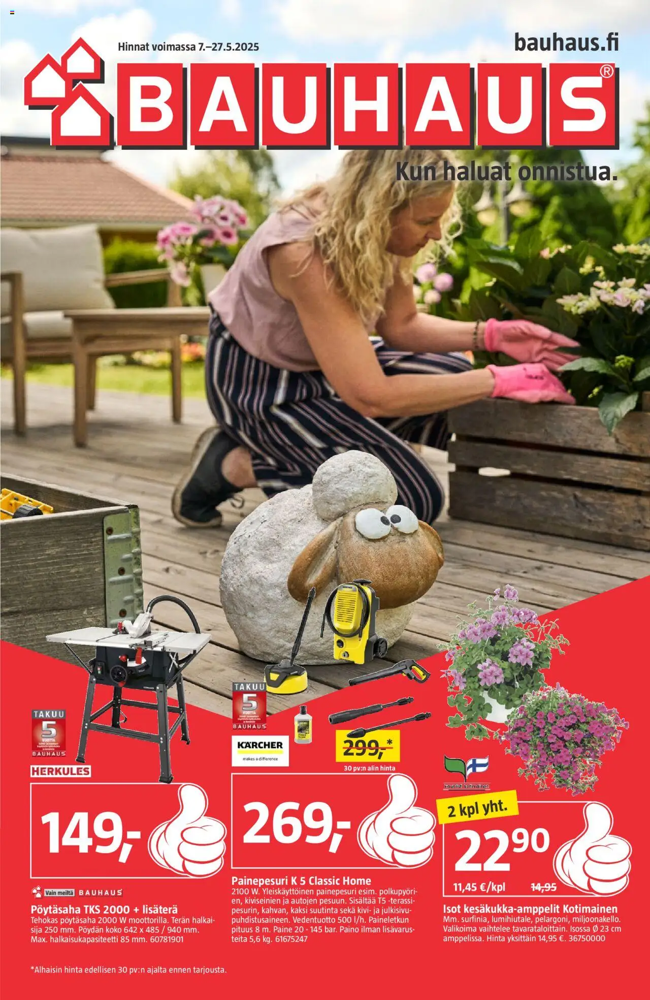 Bauhaus Vantaa tarjoukset Toukokuu 2025 || Tarjouslehti
