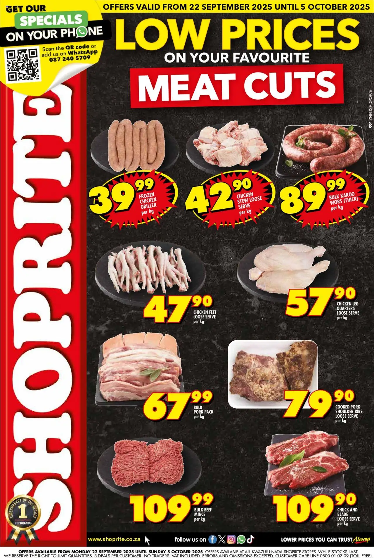 Shoprite KwaZulu-Natal - Low Price Meat (22/09/2025 - 05/10/2025) → ...
