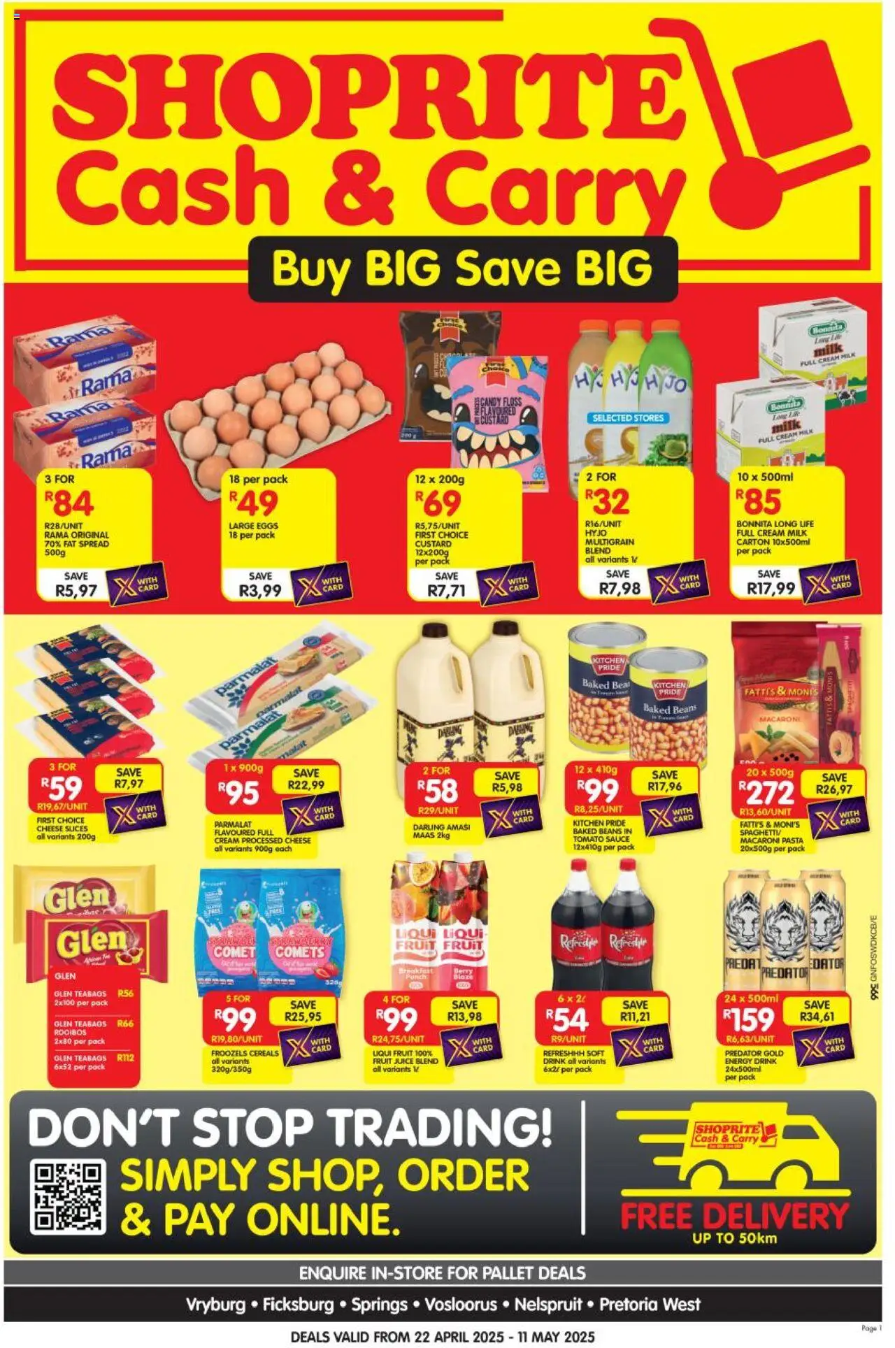 Shoprite Gauteng - Cash & Carry Month-End Deals Selected Stores (22/04 ...