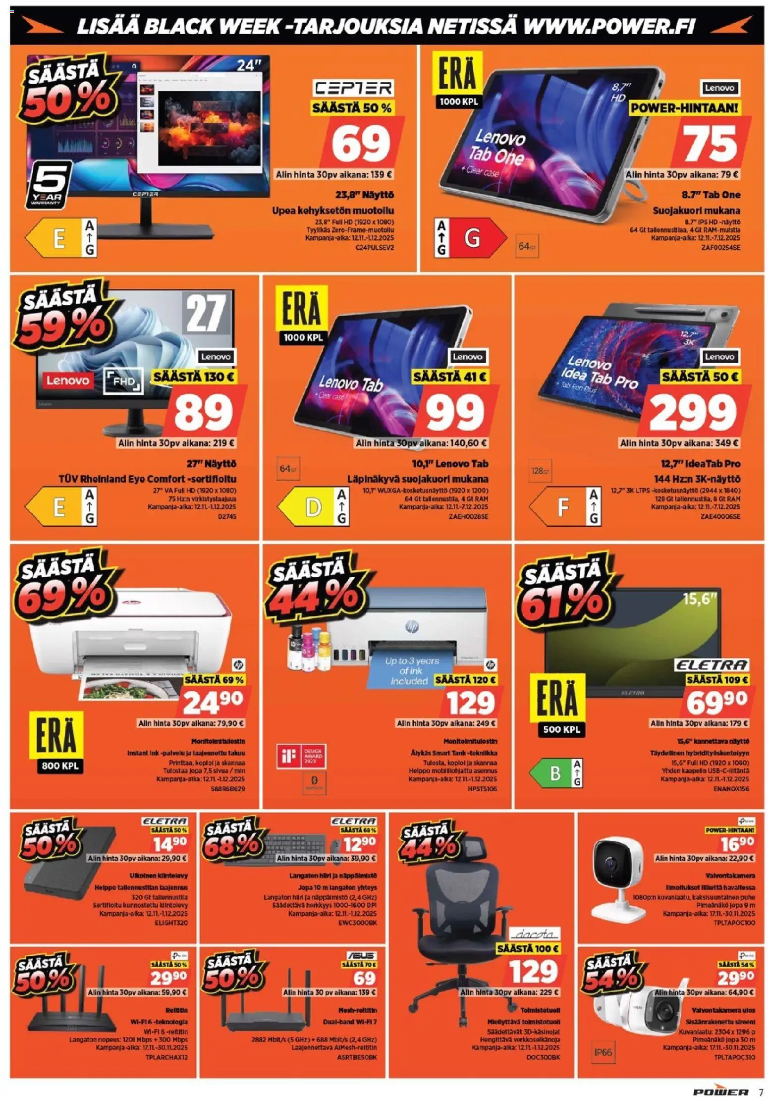 Power Black Week 17/11/2025 Tarjoukset ⚡ Black Friday