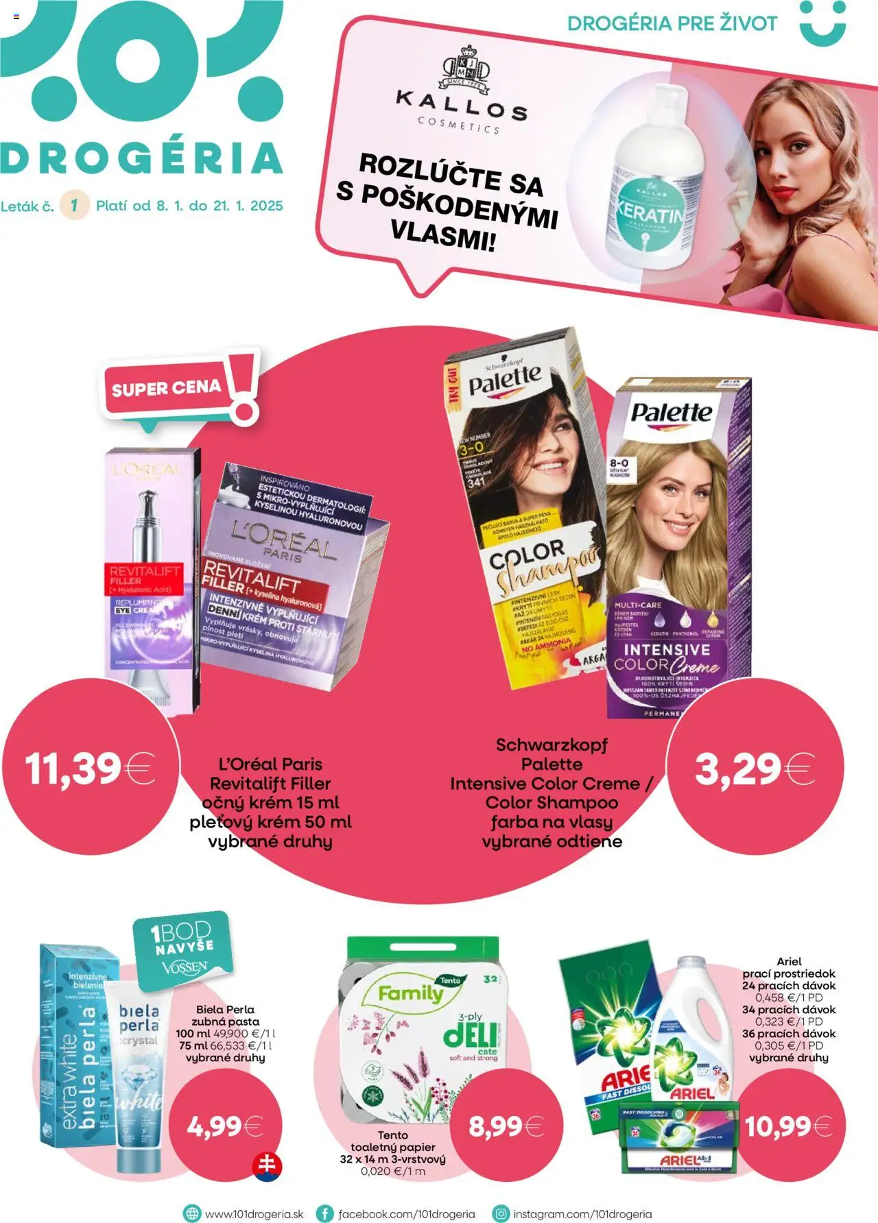 101 Drogerie leták od 08.01.2025 | Aktuálny a budúci | Eshop