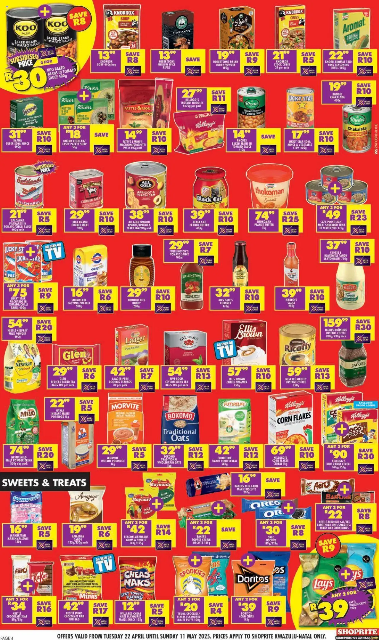 Peach price at Shoprite