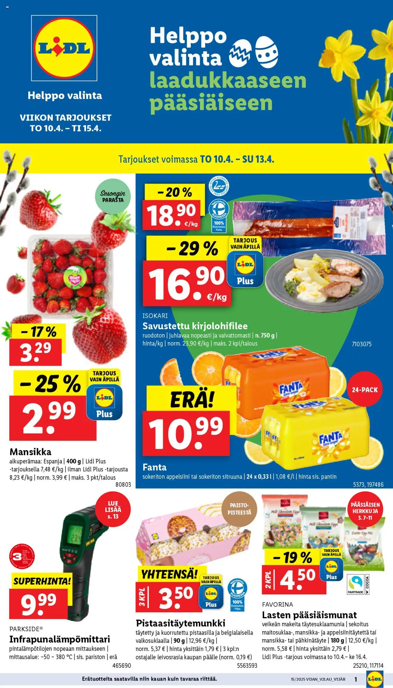 Lidl Vantaa Tarjoukset | 10/04/2025 | Tarjouslehti uusin