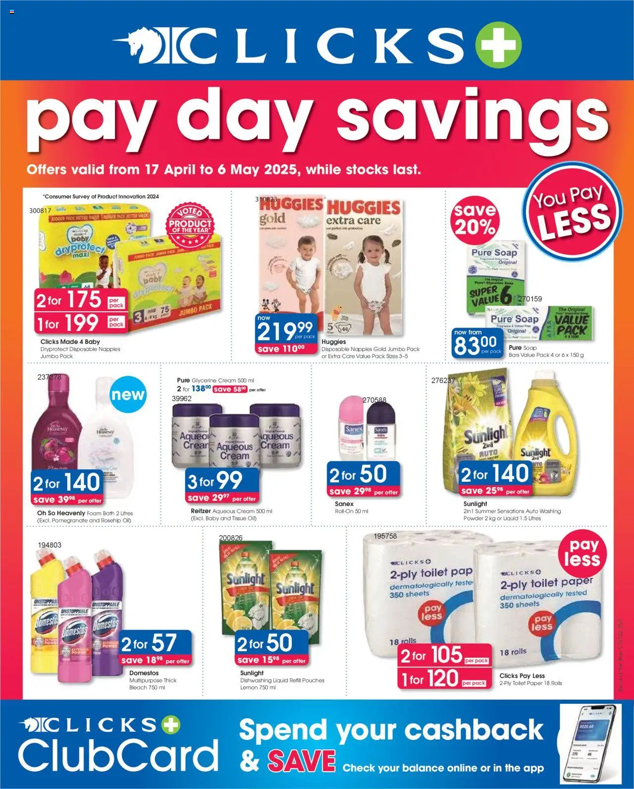Clicks Specials (17/04/2025 - 06/05/2025) Online