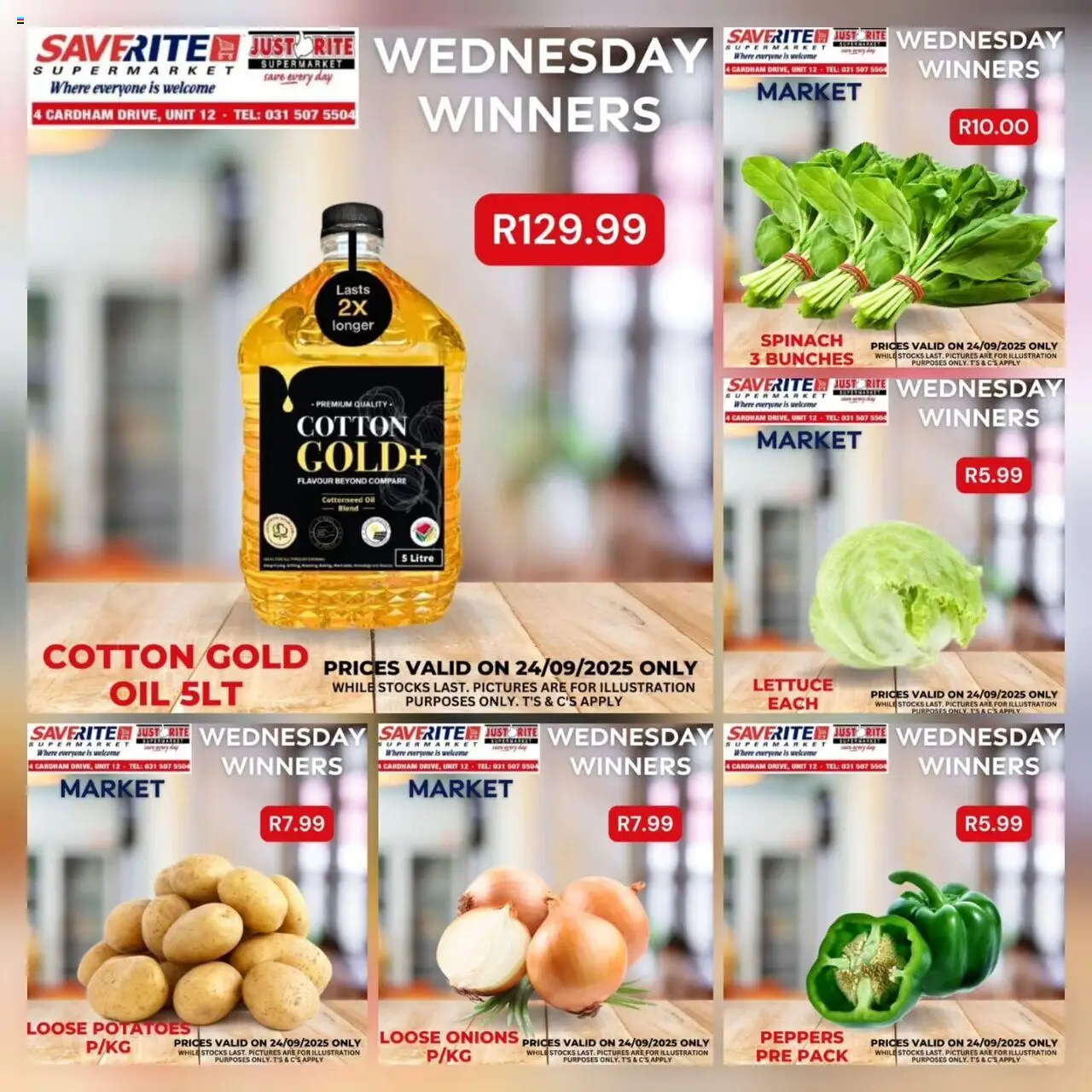 Saverite Wednesday Winners (24/09/2025 - 24/09/2025) Online